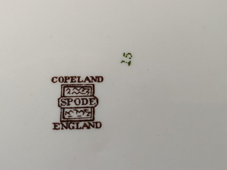 Set of 12 Spode Brown Greek Key Dinner Plates at 1stDibs