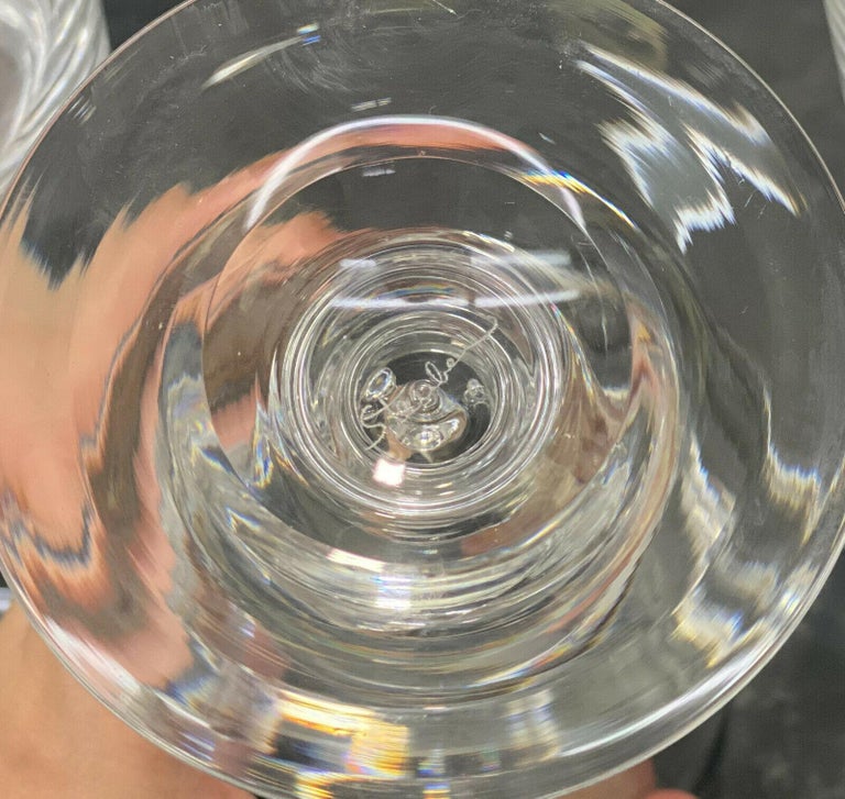Set of 12 Steuben Cut Glass Teardrop Water Goblets, #7926, Original Box ...