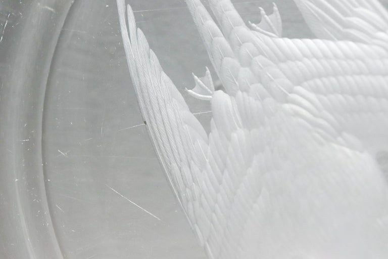 Set of 12 Steuben Wheel Engraved Crystal or Glass Audubon Plates by ...