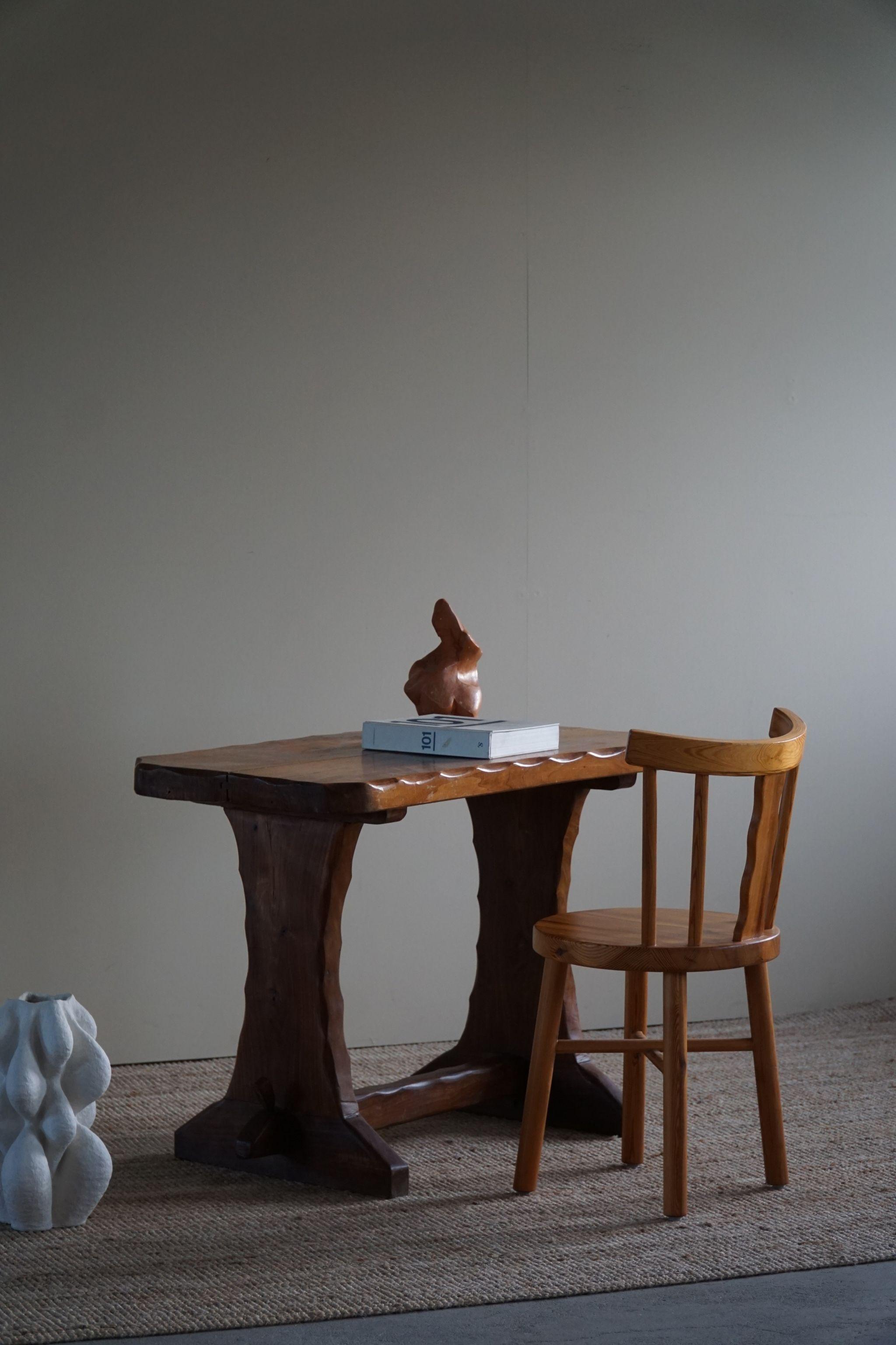 Set of 12 Swedish Modern Solid Pine Chairs, Made at Steneby Hemslöjd ...