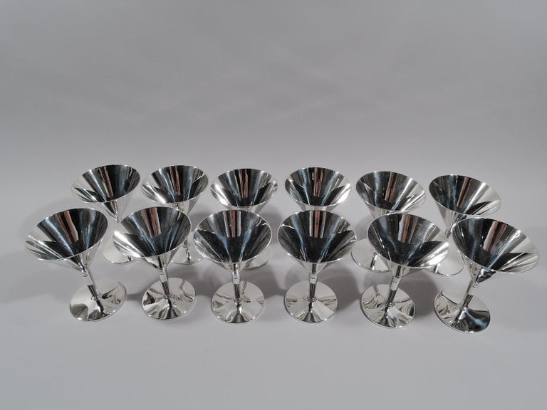Set of 12 Tiffany American Art Deco Sterling Silver Cocktail Cups For ...