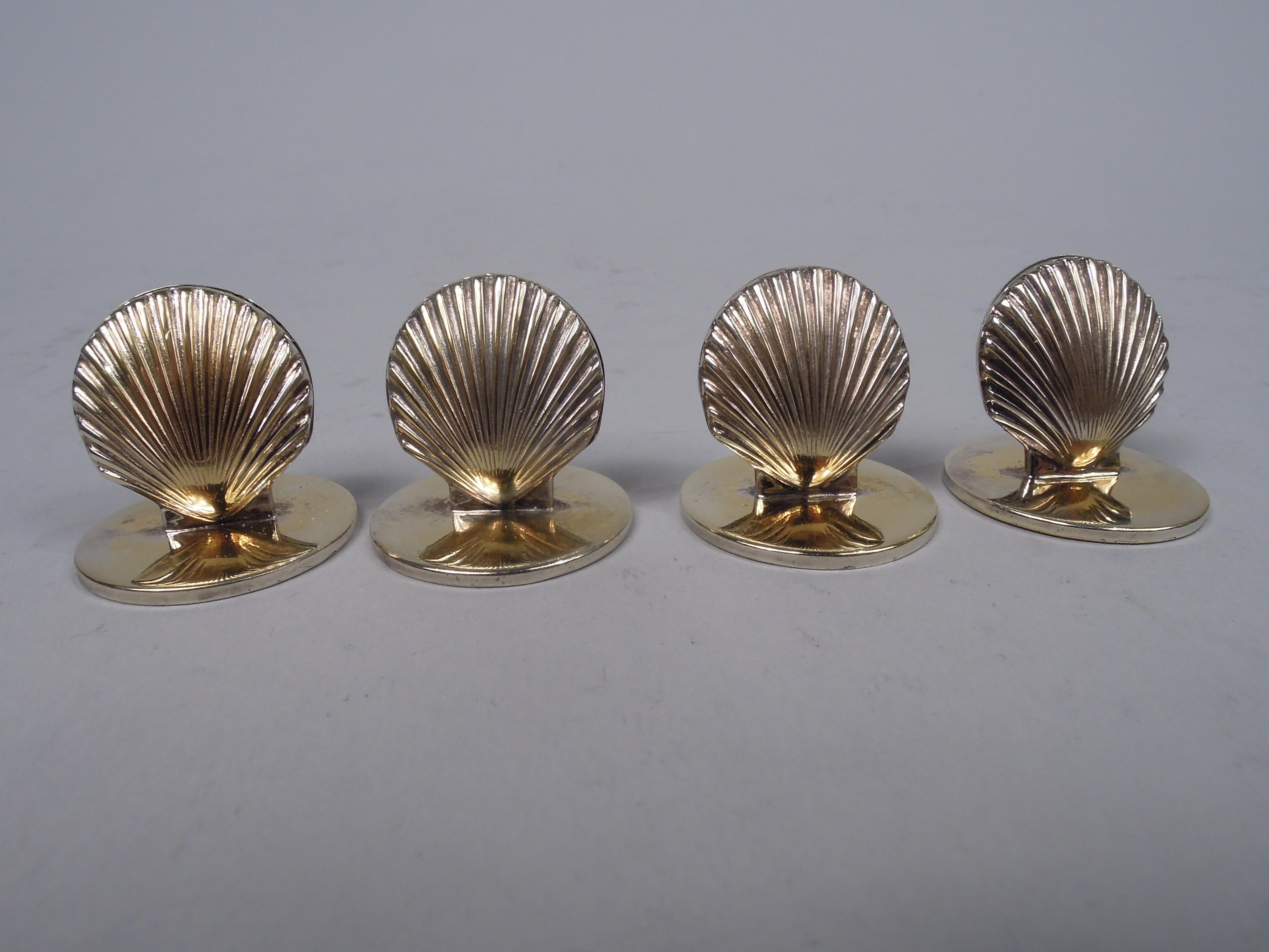 Set of 12 Tiffany Classical Scallop Shell Place Card Holders For Sale ...
