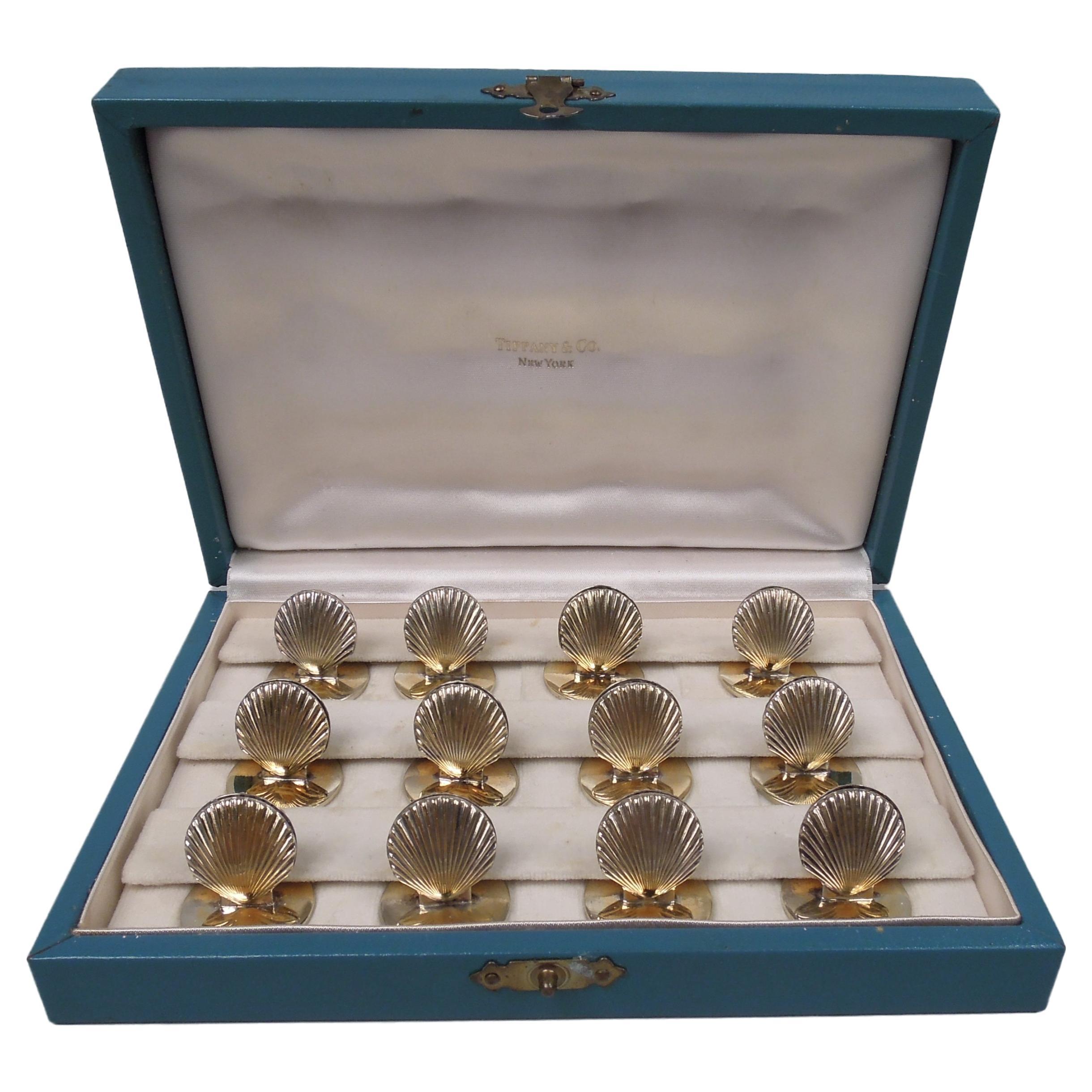 Set of 12 Tiffany Classical Scallop Shell Place Card Holders For Sale ...