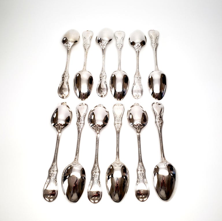 Set of 12 Tiffany and Co Saratoga/Cook/Kings Pattern Teaspoons at 1stDibs