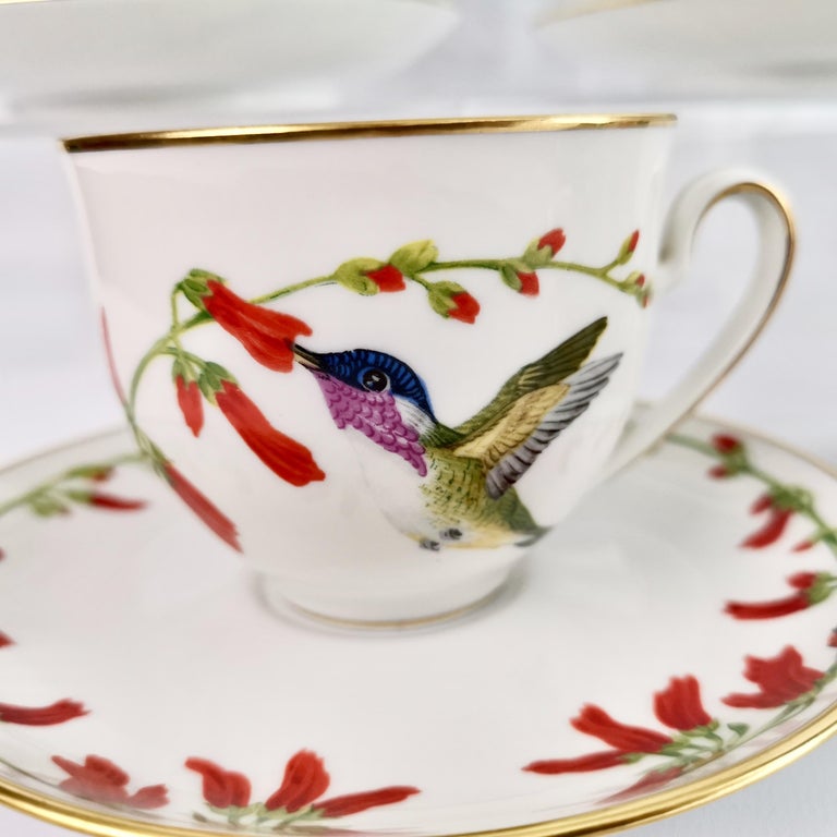 Set of 12 Vintage Bavaria Cups and Saucers, Hummingbirds of the World ...