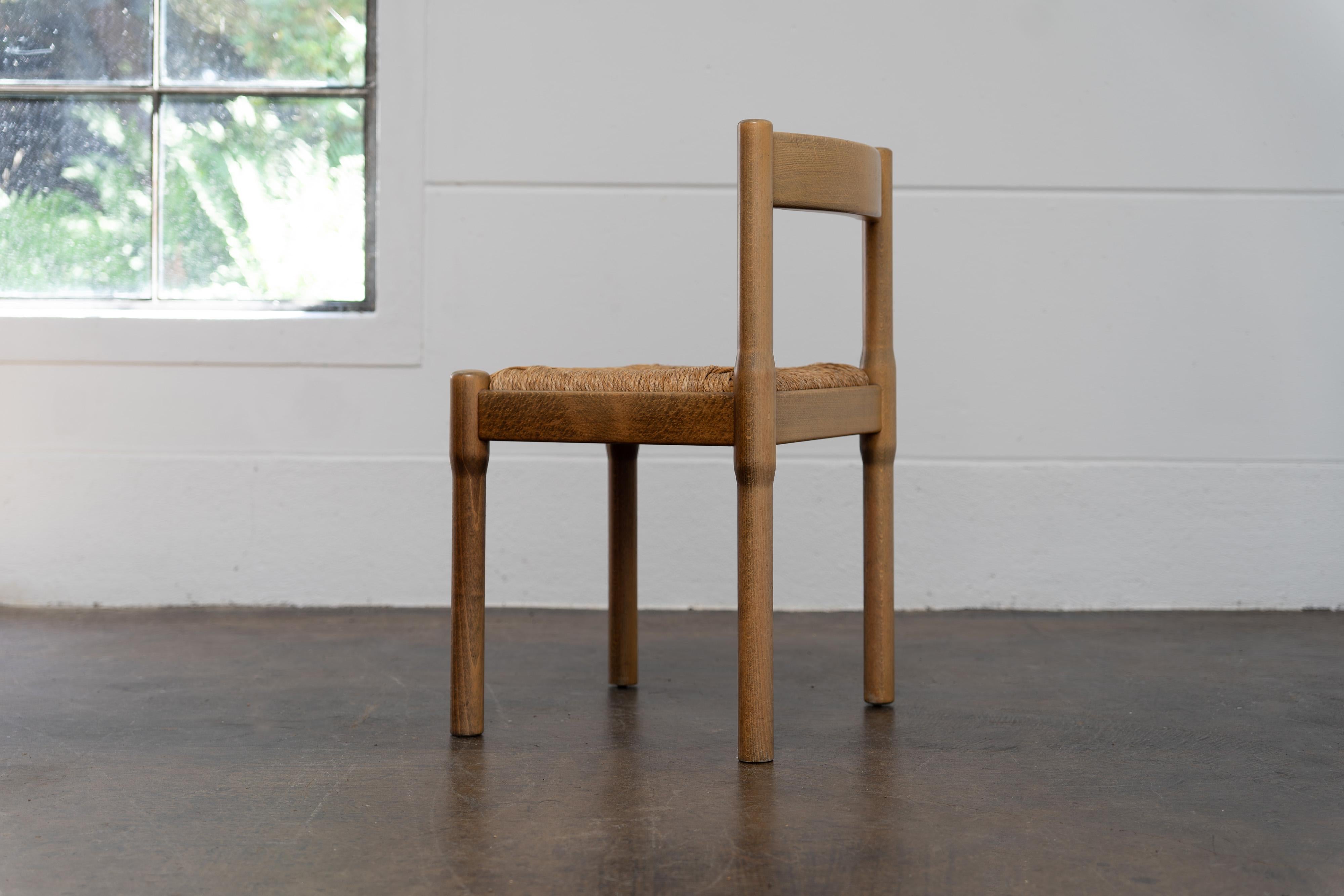 Set of 12 Wicker Seat "Carimate" Chairs by Vico Magistretti Comi, Italy ...