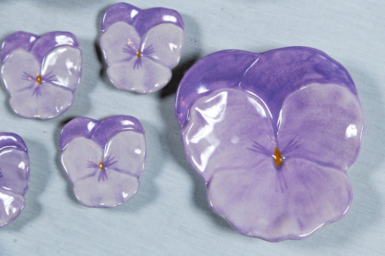 Set of 13 Ernestine Salerno Italian Pansy Dishes at 1stDibs | ernestine ...