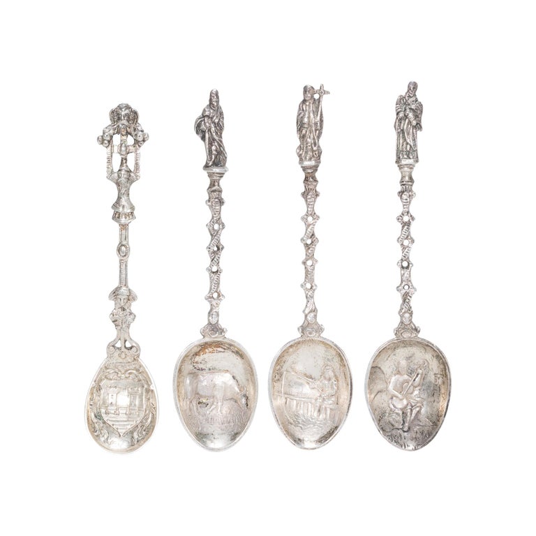 Set of 13 German 800 Apostle Spoons 19th Century at 1stDibs