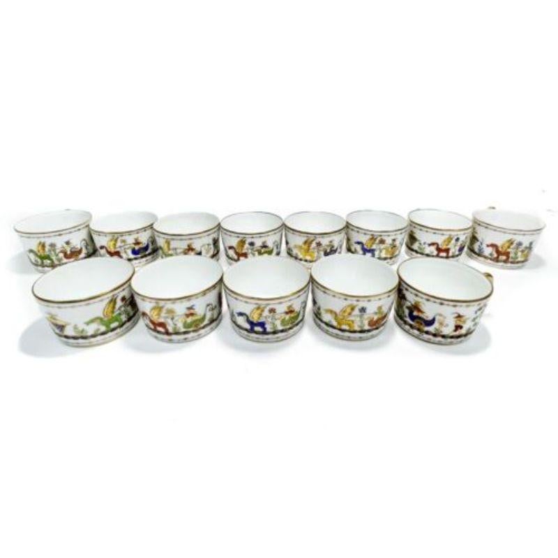 Set of 13 Tiffany Le Tallec Private Stock Porcelain Tea Cups in Cirque ...