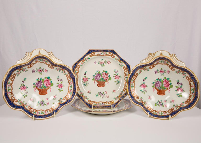 Set of 14 Antique French Porcelain Dishes For Sale at 1stDibs