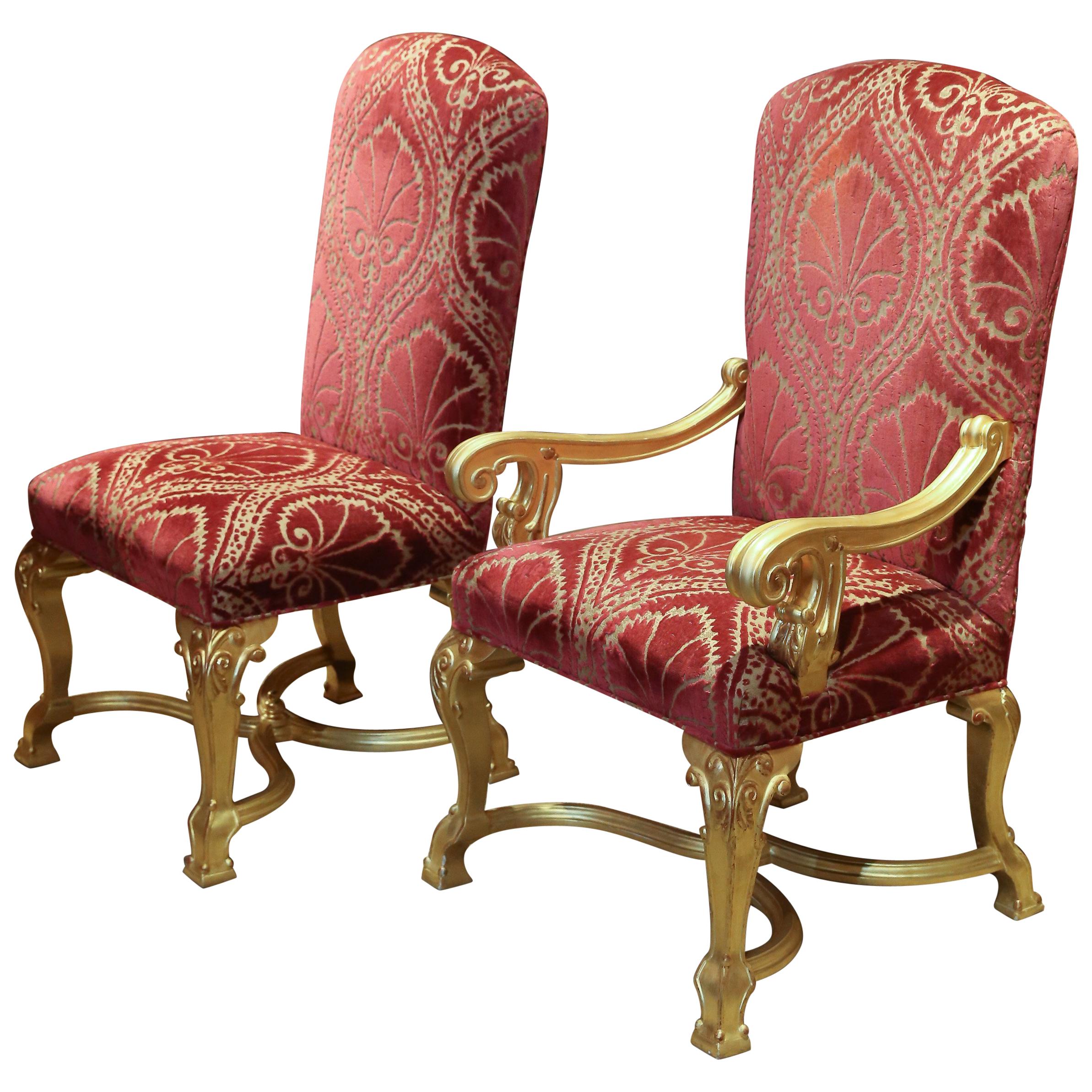 Set of 14 Custom Made Dining Chairs in the French Style, Giltwood at ...
