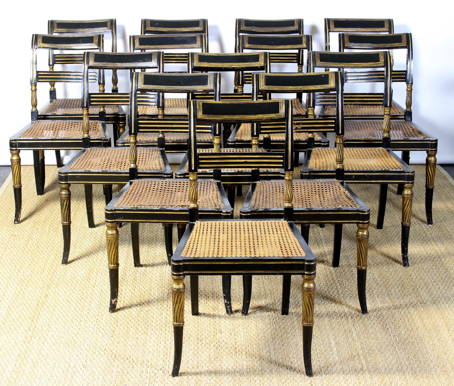 Set of 14 Regency Dining Chairs at 1stDibs