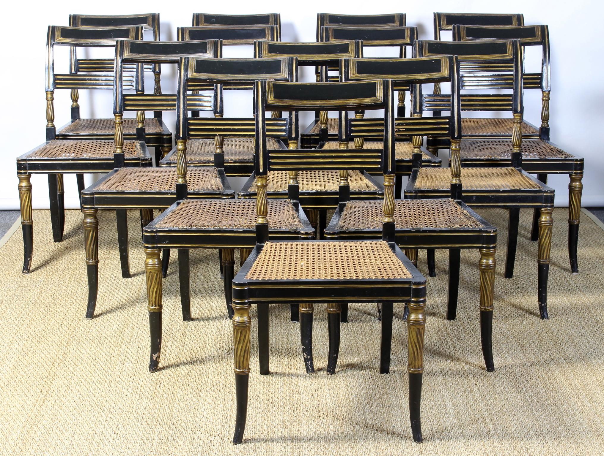 Set of 14 Regency Dining Chairs at 1stDibs