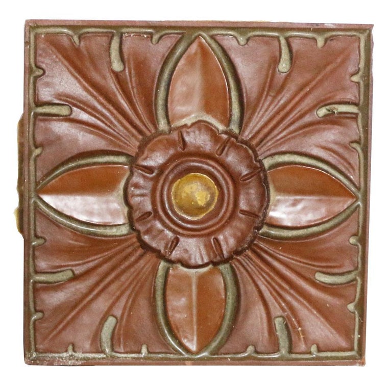 Set of 16 Antique Maw and Company Tiles at 1stDibs