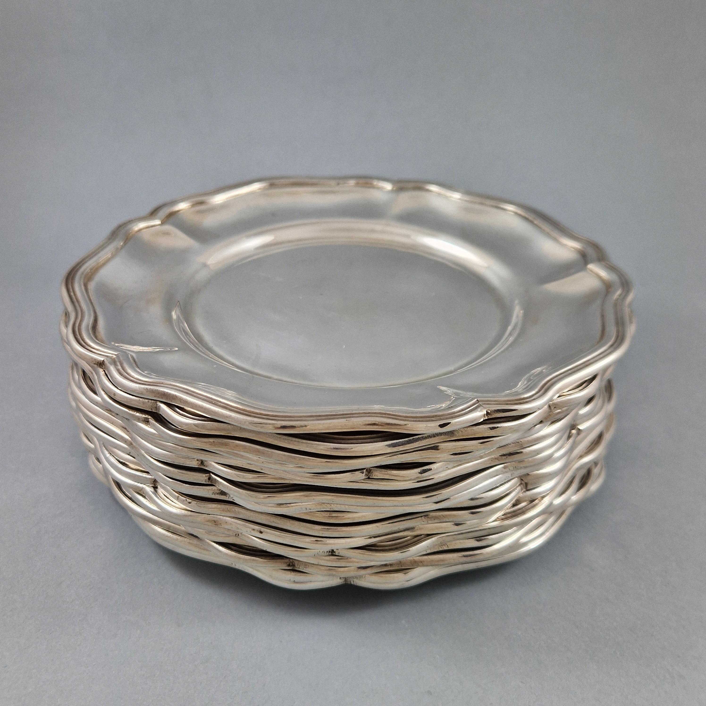 Set of 16 Sterling Silver Plates at 1stDibs