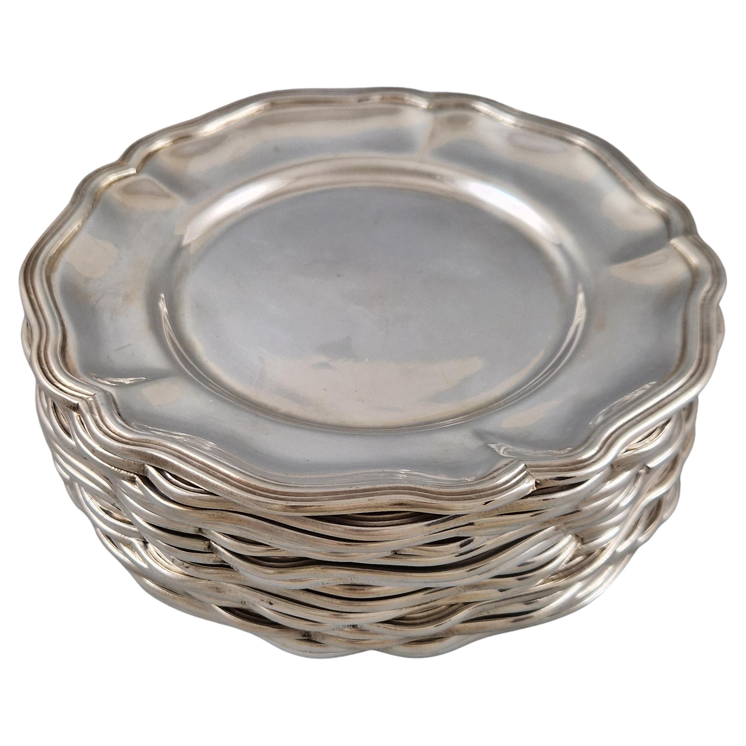 Set of 12 Gorham Portsmouth Sterling Silver Bread and Butter Plates For ...