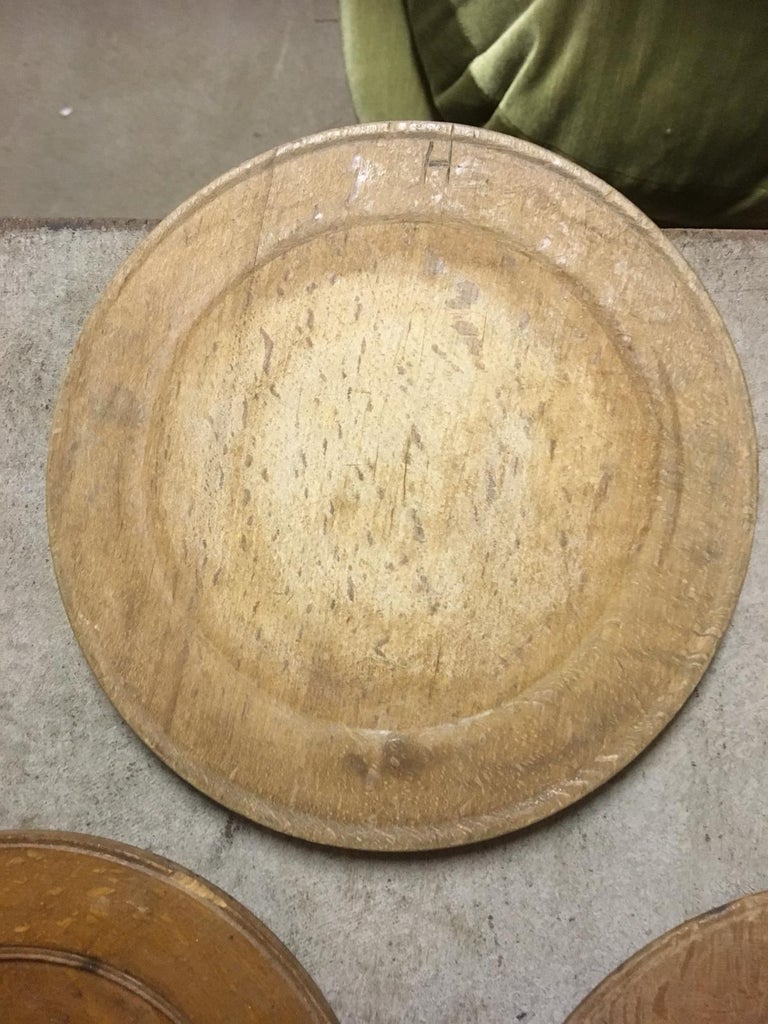 Swedish Wooden Folk Art Dinner Plates or Trays at 1stDibs