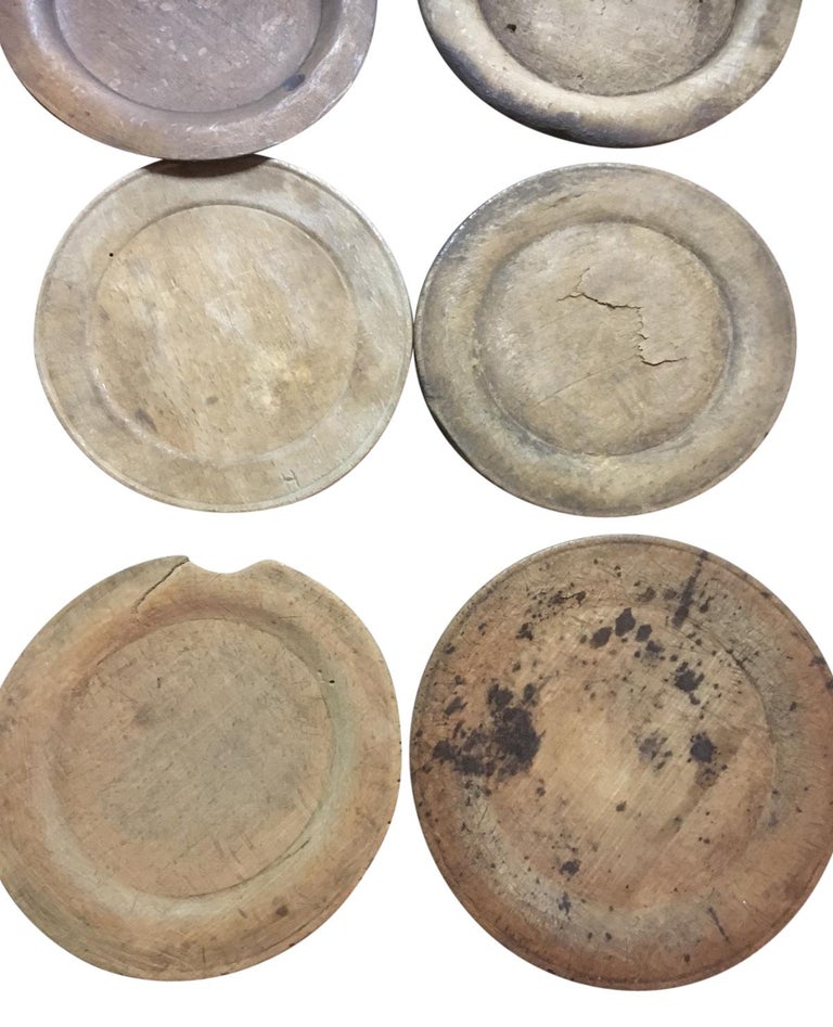 Swedish Wooden Folk Art Dinner Plates or Trays at 1stDibs