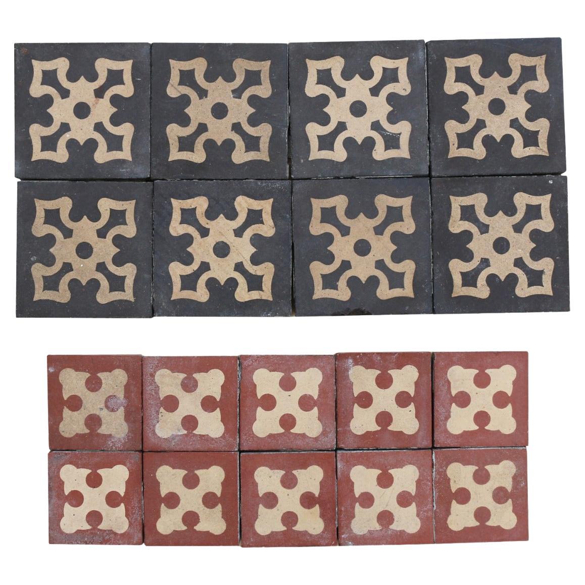 Set of 18 Antique Encaustic Floor Tiles at 1stDibs | antique encaustic ...