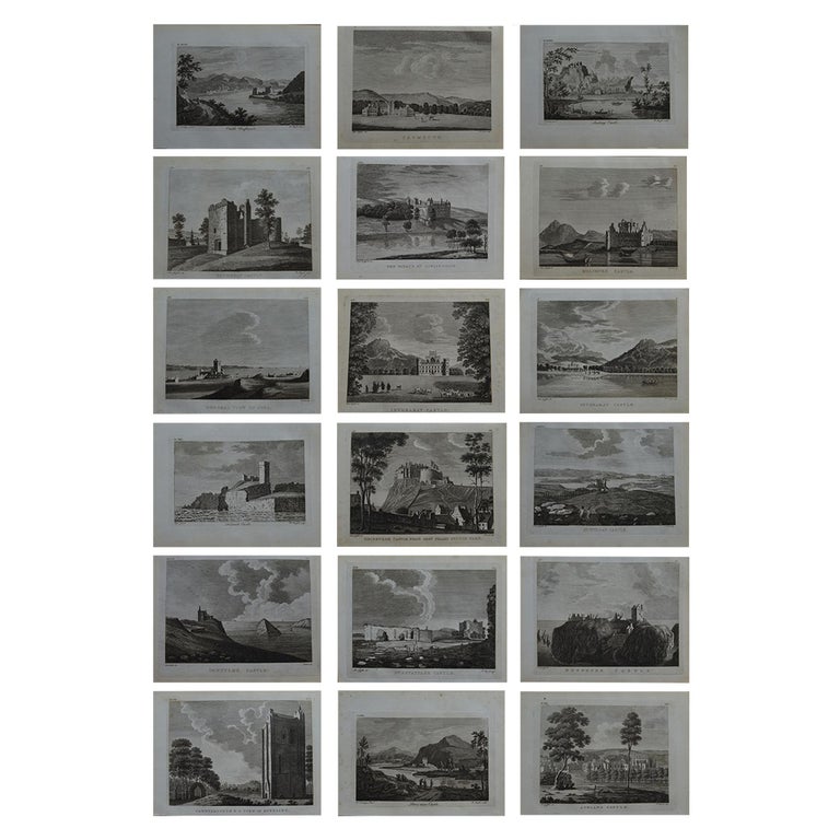 Set of 18 Antique Prints of Scottish Castles, circa 1770 For Sale at ...