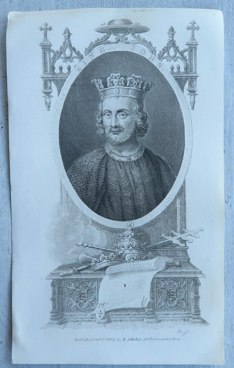 Set of 18 Original Antique Prints of English Monarchs, Dated 1804 For ...