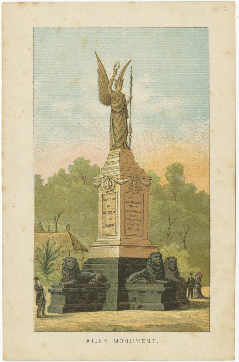 Set of 18 Prints with Views of Amsterdam and Dutch Colonies, 1883 For ...