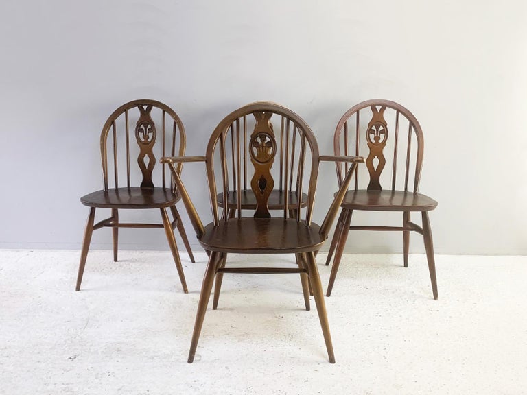 Set of 1950’s Mid Century Ercol ‘Old Colonial 371” Blue Label Dining ...