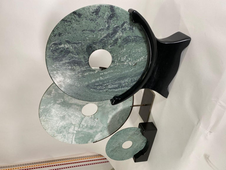 Set of 3, 19th Century Chinese Jade Discs on Stands For Sale at 1stDibs