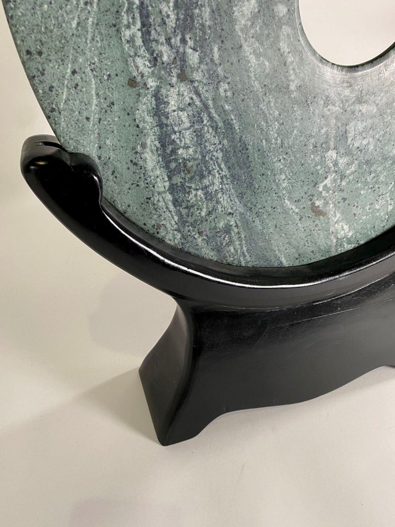 Set of 3, 19th Century Chinese Jade Discs on Stands For Sale at 1stDibs