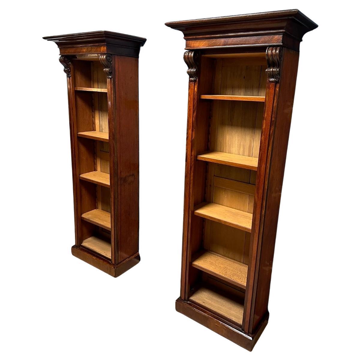 Set of 2 antique open bookcases For Sale at 1stDibs