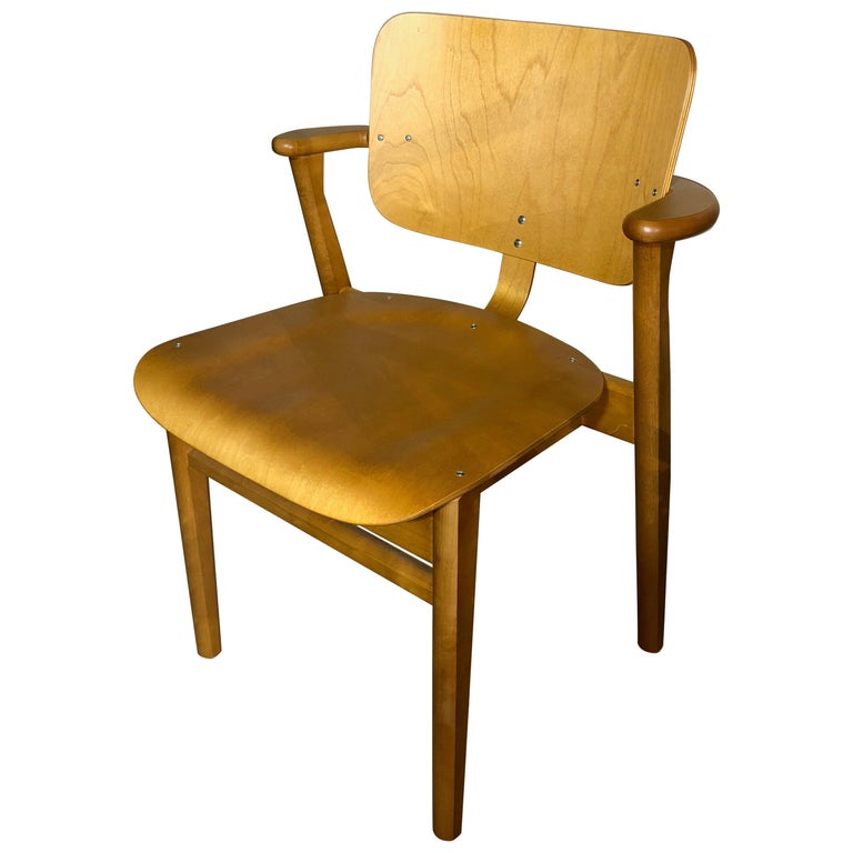 Set of 2 Artek Domus Dining Chairs with Arms at 1stDibs