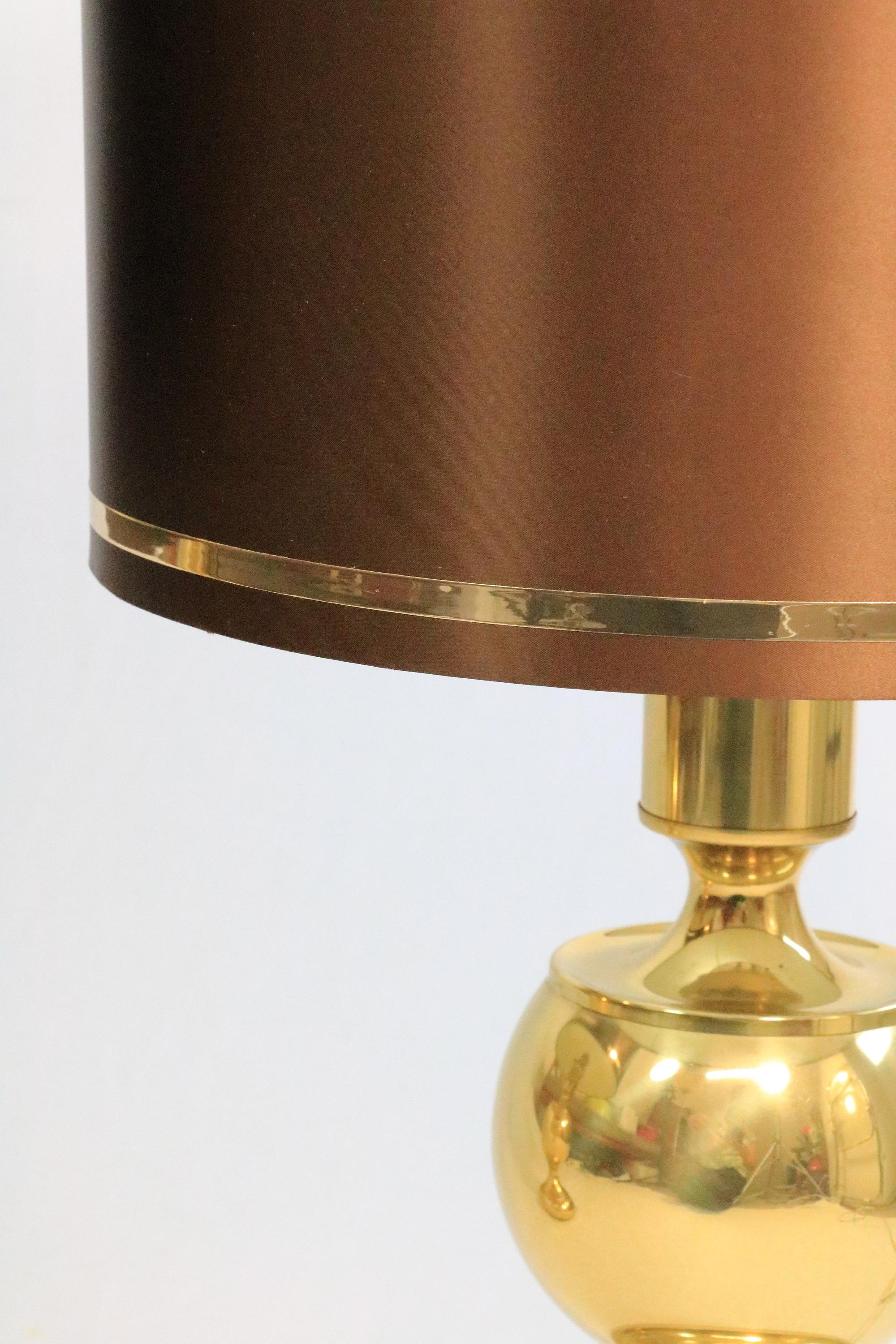 Set of 2 Big Table Lamps, Golden Base, Luxury, Original 1970s For Sale ...