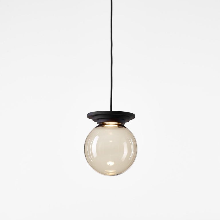 Set of 2 Black Stratos Ball Pendant Light by Dechem Studio For Sale at ...