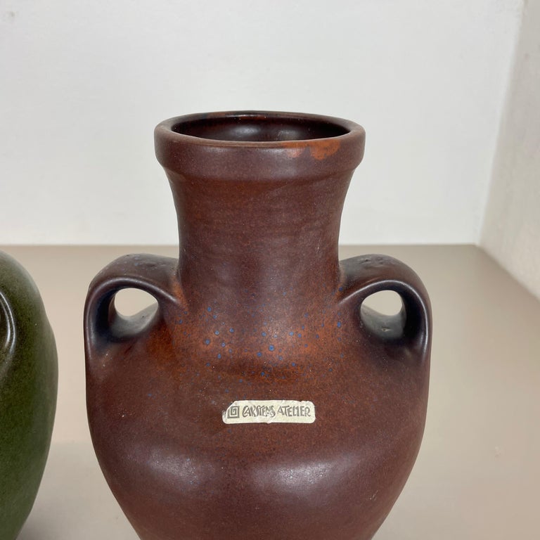 Set of 2 Ceramic Pottery Vase Heinz Siery Carstens Tönnieshof, Germany ...