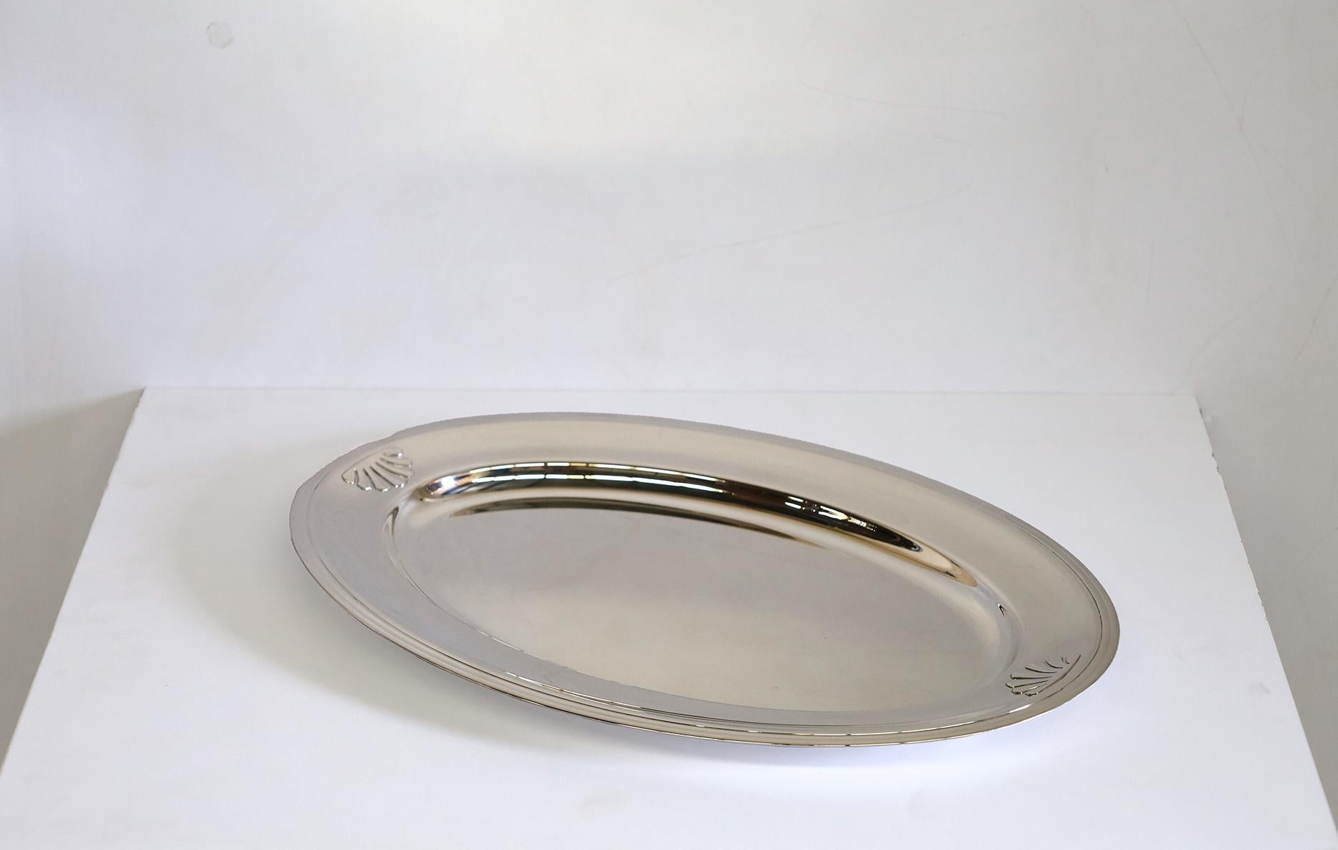 Set of 2 Christofle Arcantia Silver-Plated Oval Platters at 1stDibs