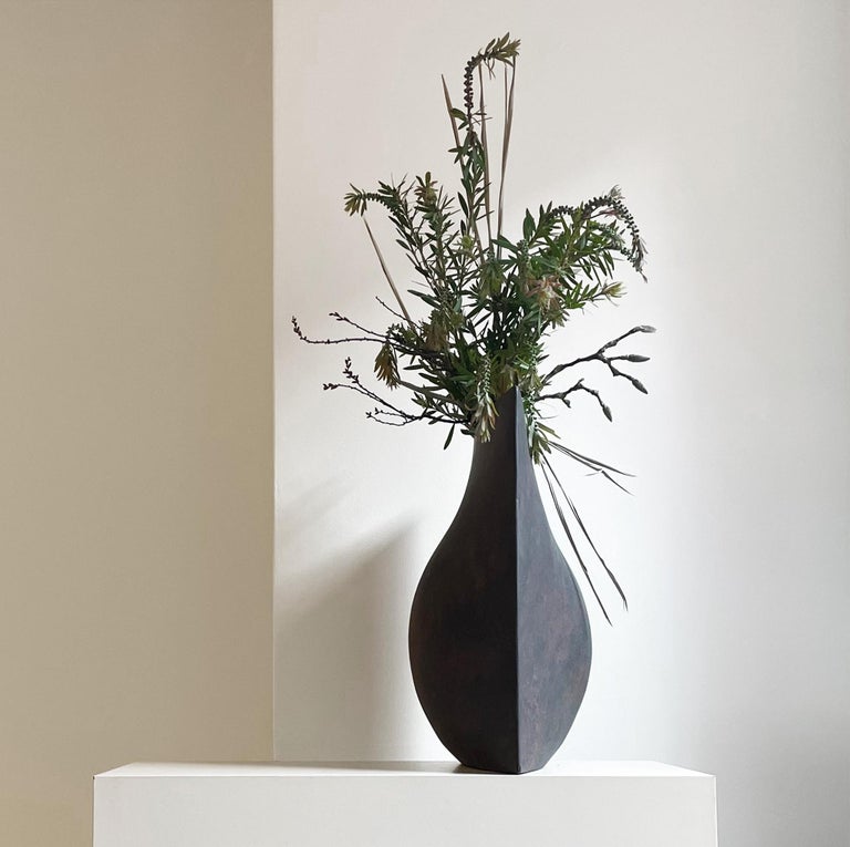 Set of 2 Coffee Origami Vase Big by 101 Copenhagen For Sale at 1stDibs