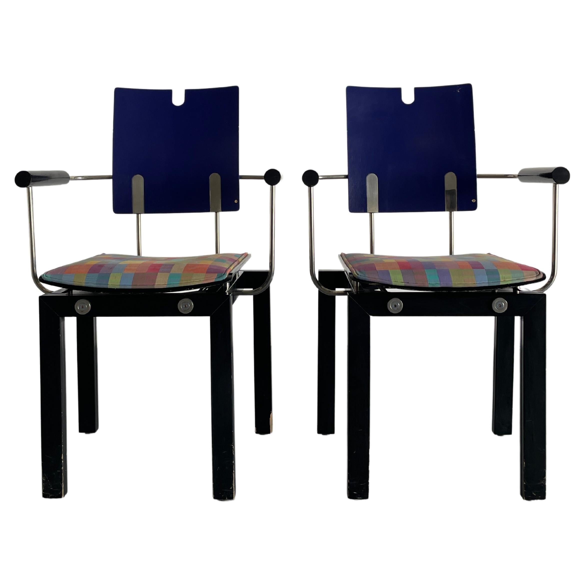 1 of 20 Postmodern Memphis Era Thonet Vienna Stackable Signed Dining ...