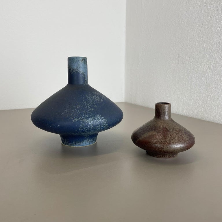 Set of 2 Colorful Ceramic Studio Pottery Vase Objects Otto Keramik ...