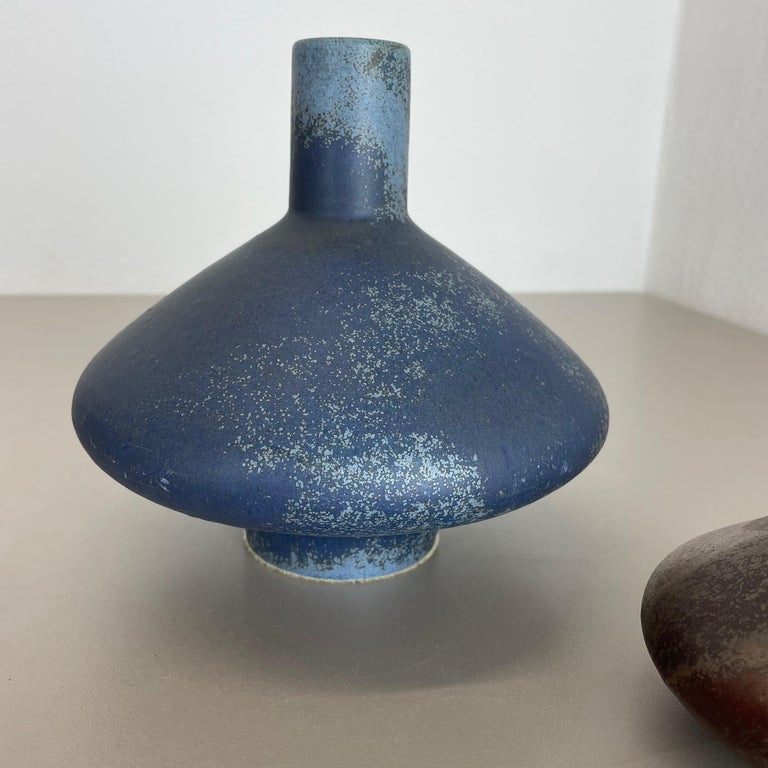 Set of 2 Colorful Ceramic Studio Pottery Vase Objects Otto Keramik ...