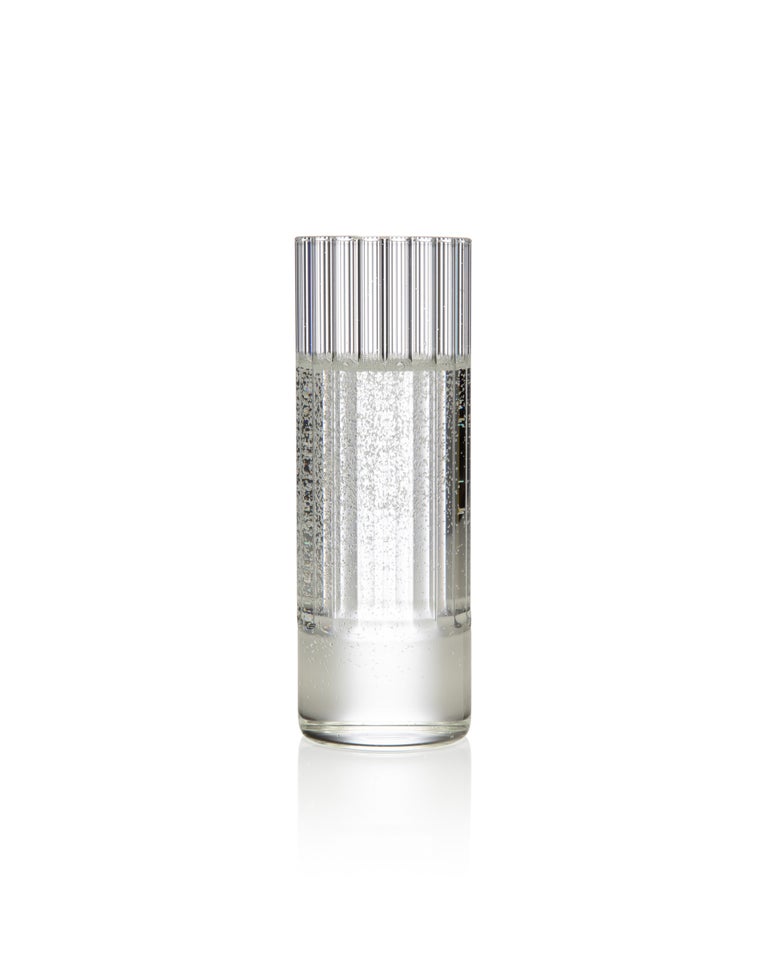 Set of 2 Contemporary Glass Handmade Collins Glasses, Flight Collection ...