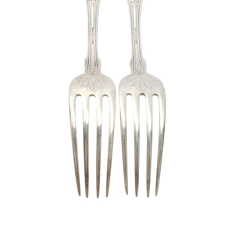 Set of 2 Dominick and Haff Sterling Silver King Forks with Monogram For ...
