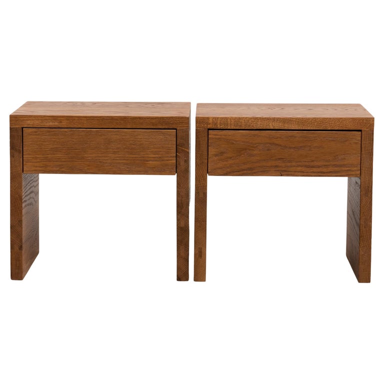 Set of 2 Drawer Solid Wood Night Stands by Dada Est For Sale at 1stDibs