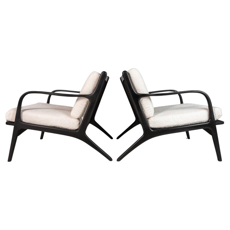 Set of 2 Ebonized Model 2315-C Lounge Chairs by Adrian Pearsall for ...