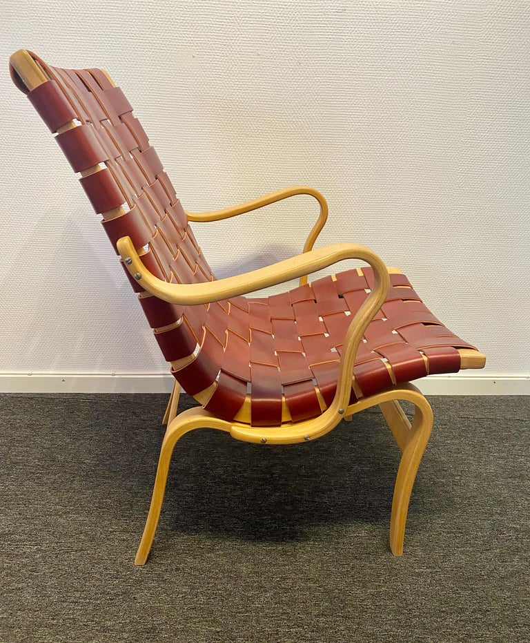 Set of 2 Eva-Chairs with Leather Girths by Bruno Mathsson For Sale at ...