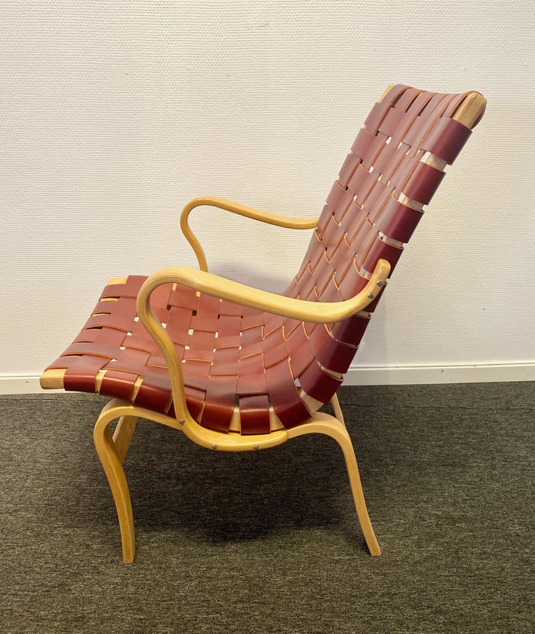 Set of 2 Eva-Chairs with Leather Girths by Bruno Mathsson For Sale at ...