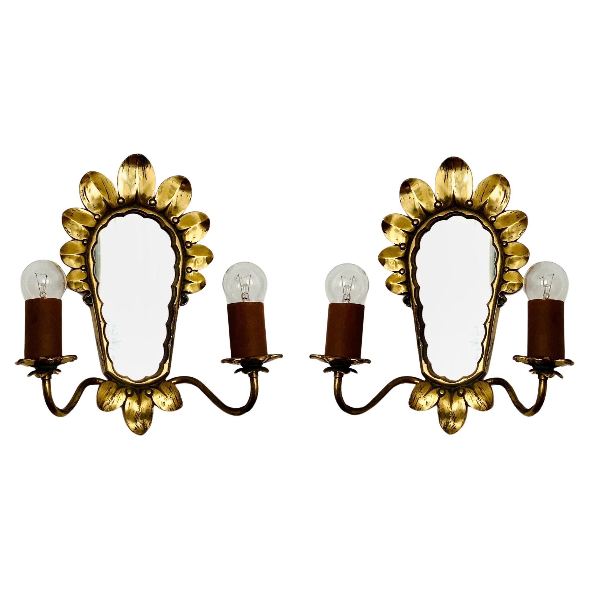 Set of 2 Italian Hollywood Regency Wall Lamps by Hans Kögl For Sale at ...