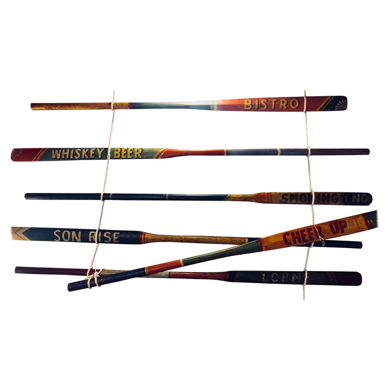 Set of 2 Hand Painted Inspirational Rowing Oars or Paddles Priced ...