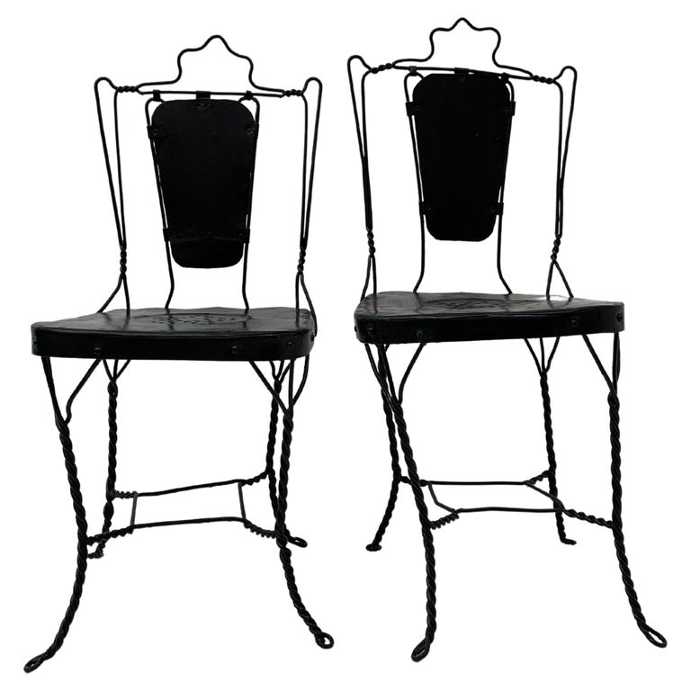 Set of 2 ice cream parlour chairs, 1950’s For Sale at 1stDibs