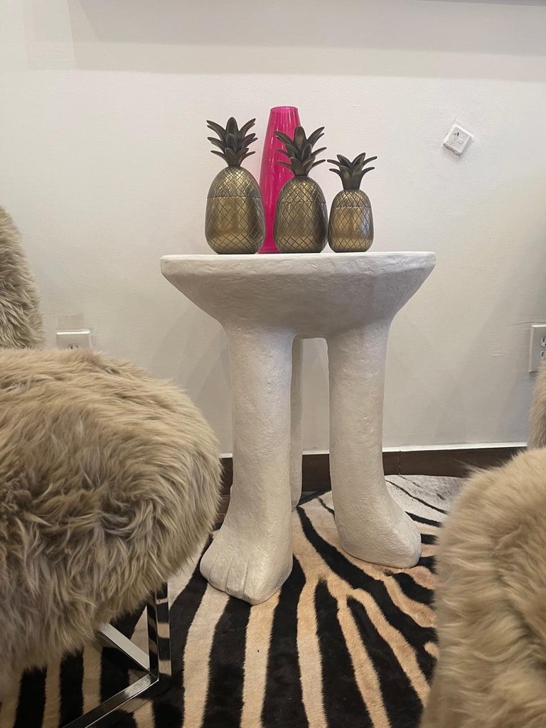 Set of 2 John DIckinson Style Plaster Tables For Sale at 1stDibs