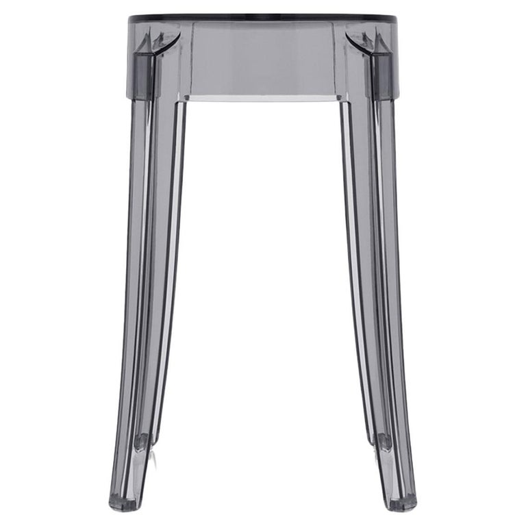 Set of 2 Kartell Charles Ghost Small Stools in Amber by Philippe Starck ...